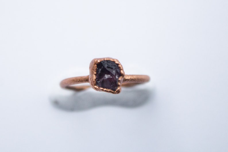 Dainty Stone Copper Ring - Etsy