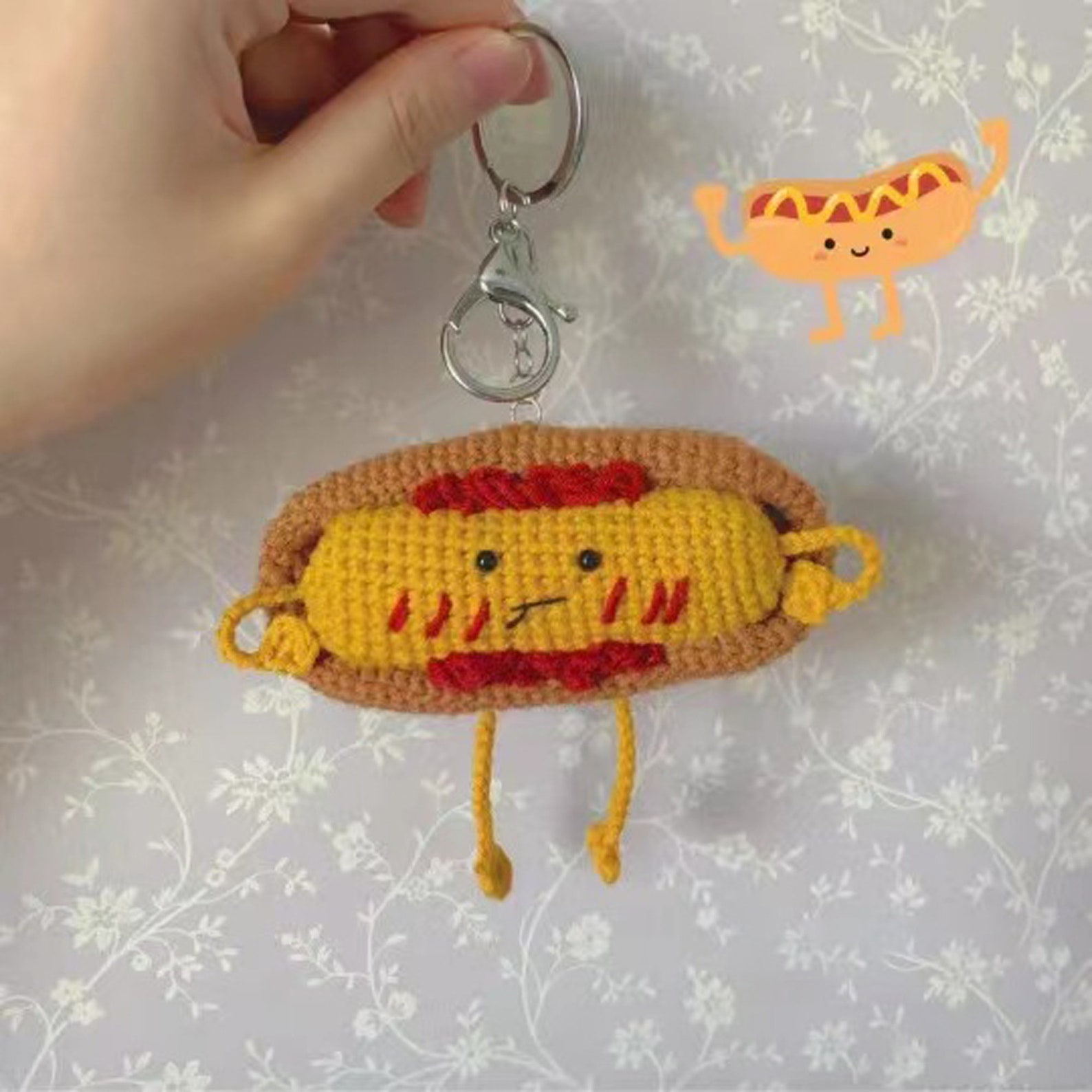 Hot Dog Crochet Pattern Amigurumi Keychain Crochet Toy Food | Etsy