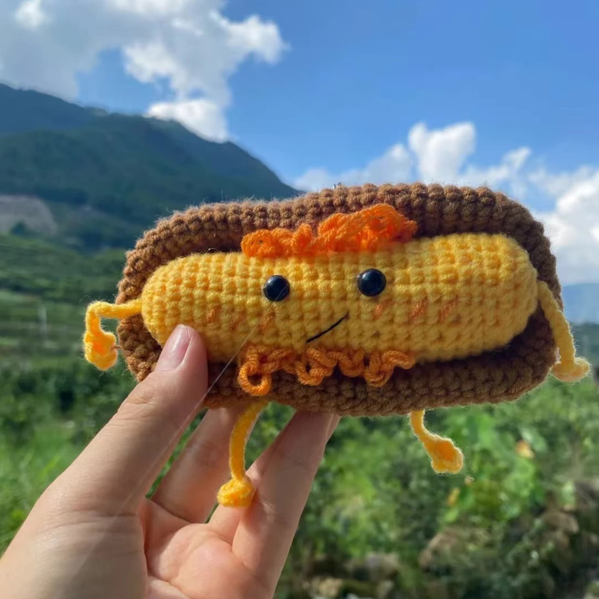 Hot Dog Crochet Pattern Amigurumi Keychain Crochet Toy Food | Etsy