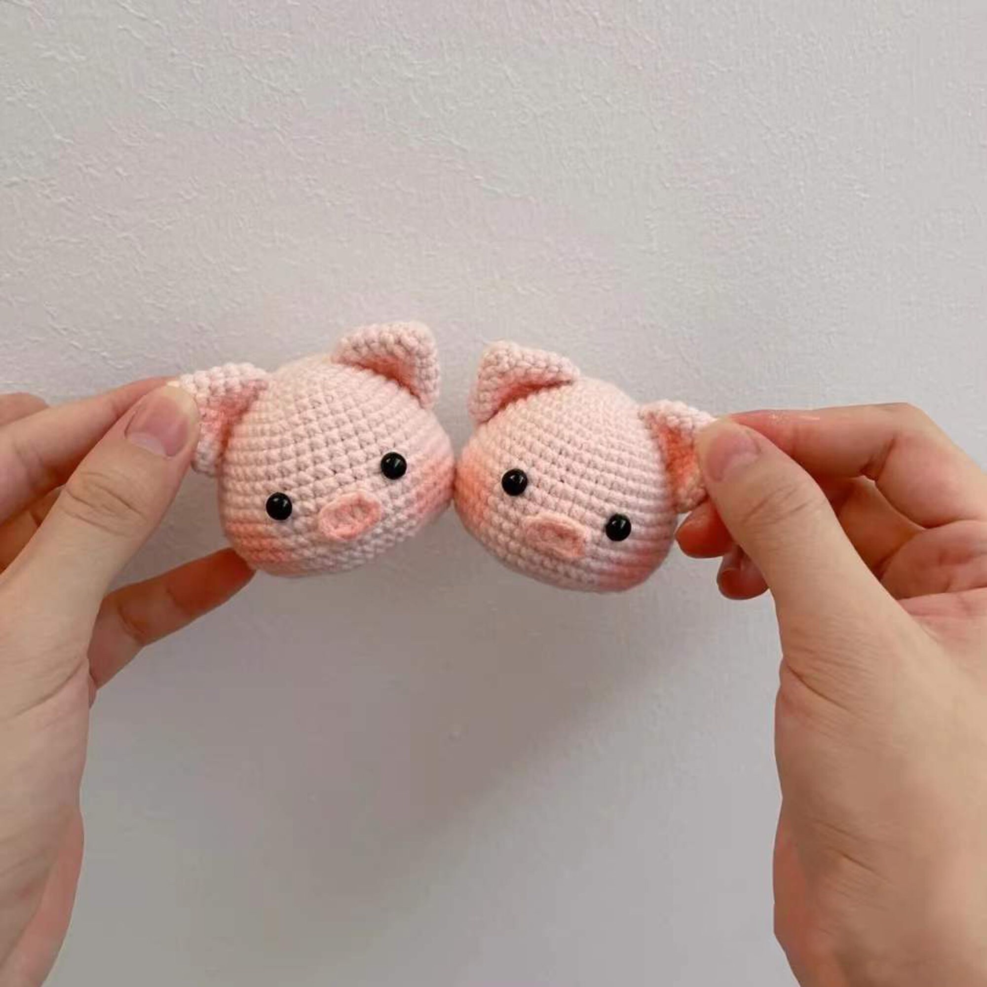 Mini Crochet Animals Cute Pig Head Key Chain CROCHET PDF | Etsy