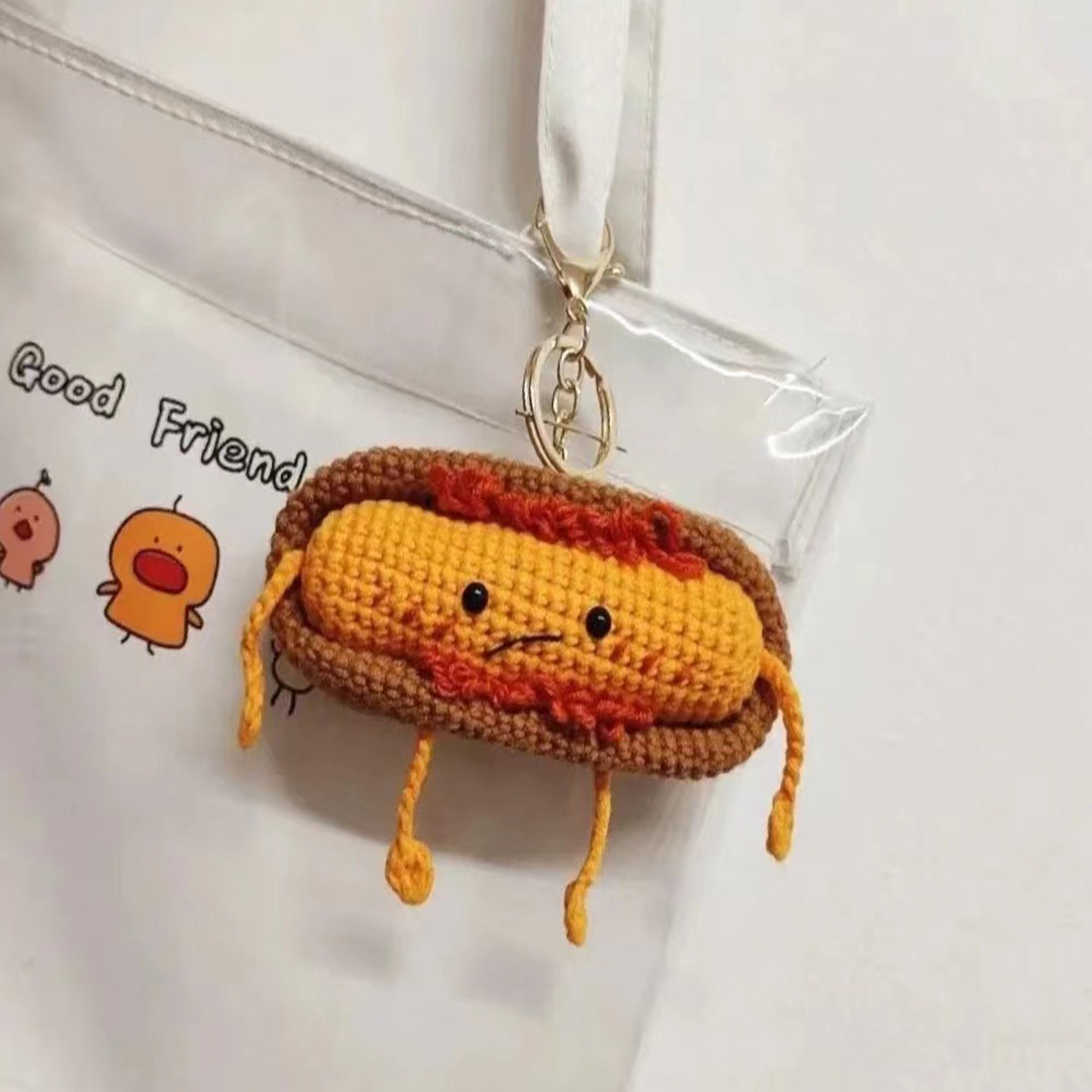Hot Dog Crochet Pattern Amigurumi Keychain Crochet Toy Food | Etsy