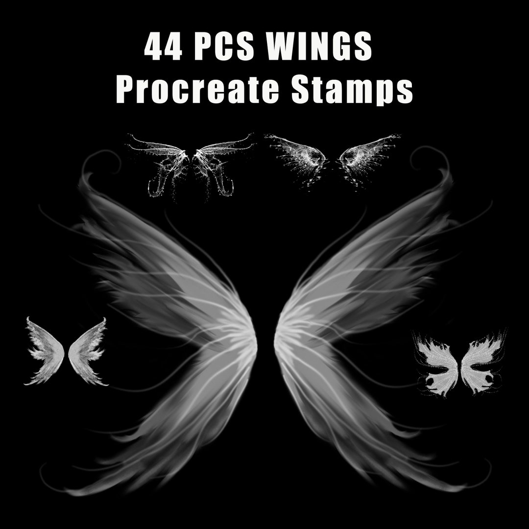 44 Procreate Wings Stamps | Procreate Stamps | Procreate | Procreate ...