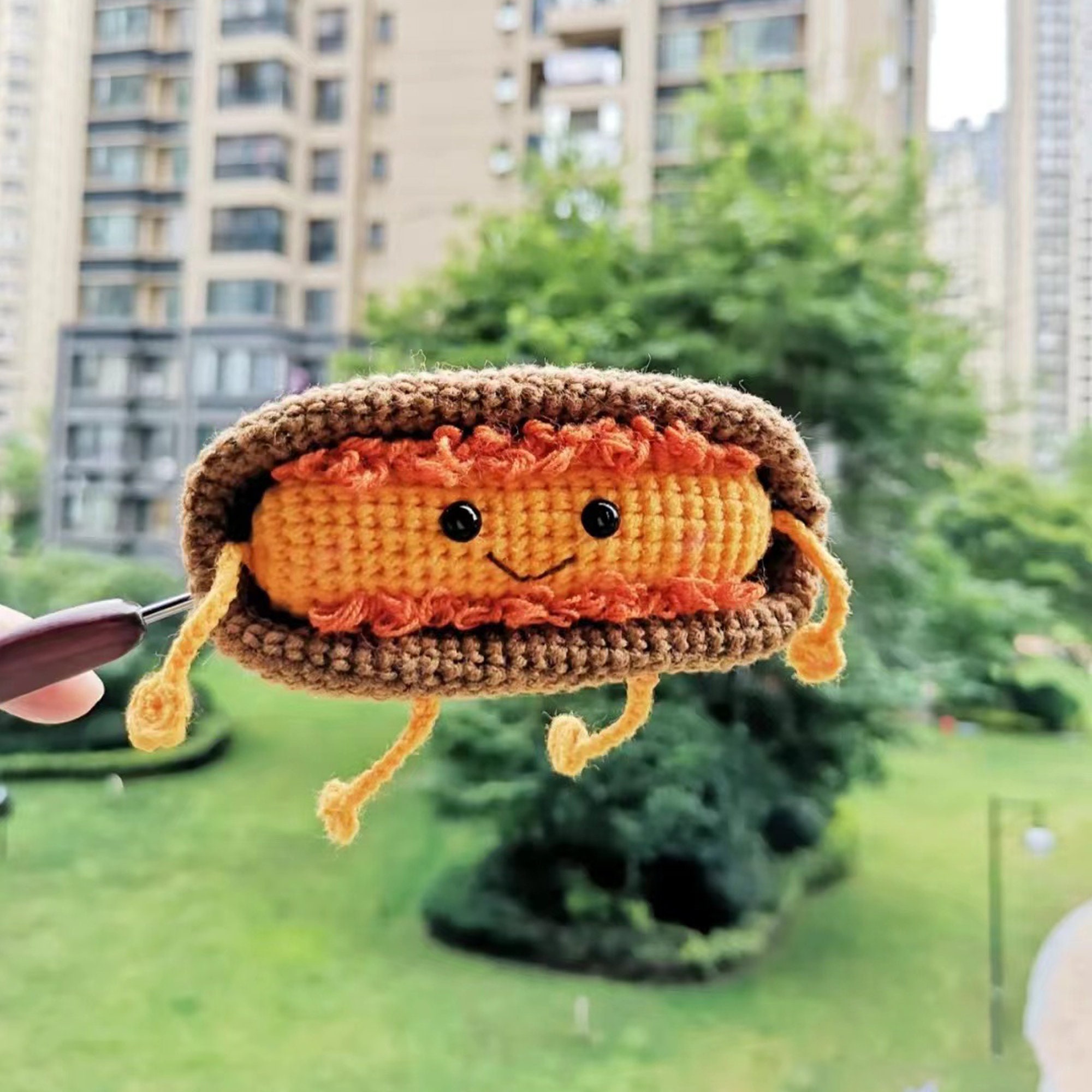Hot Dog Crochet Pattern Amigurumi Keychain Crochet Toy Food | Etsy