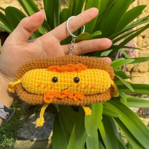 Hot Dog Crochet Pattern Amigurumi Keychain Crochet Toy Food Crochet Pdf ...