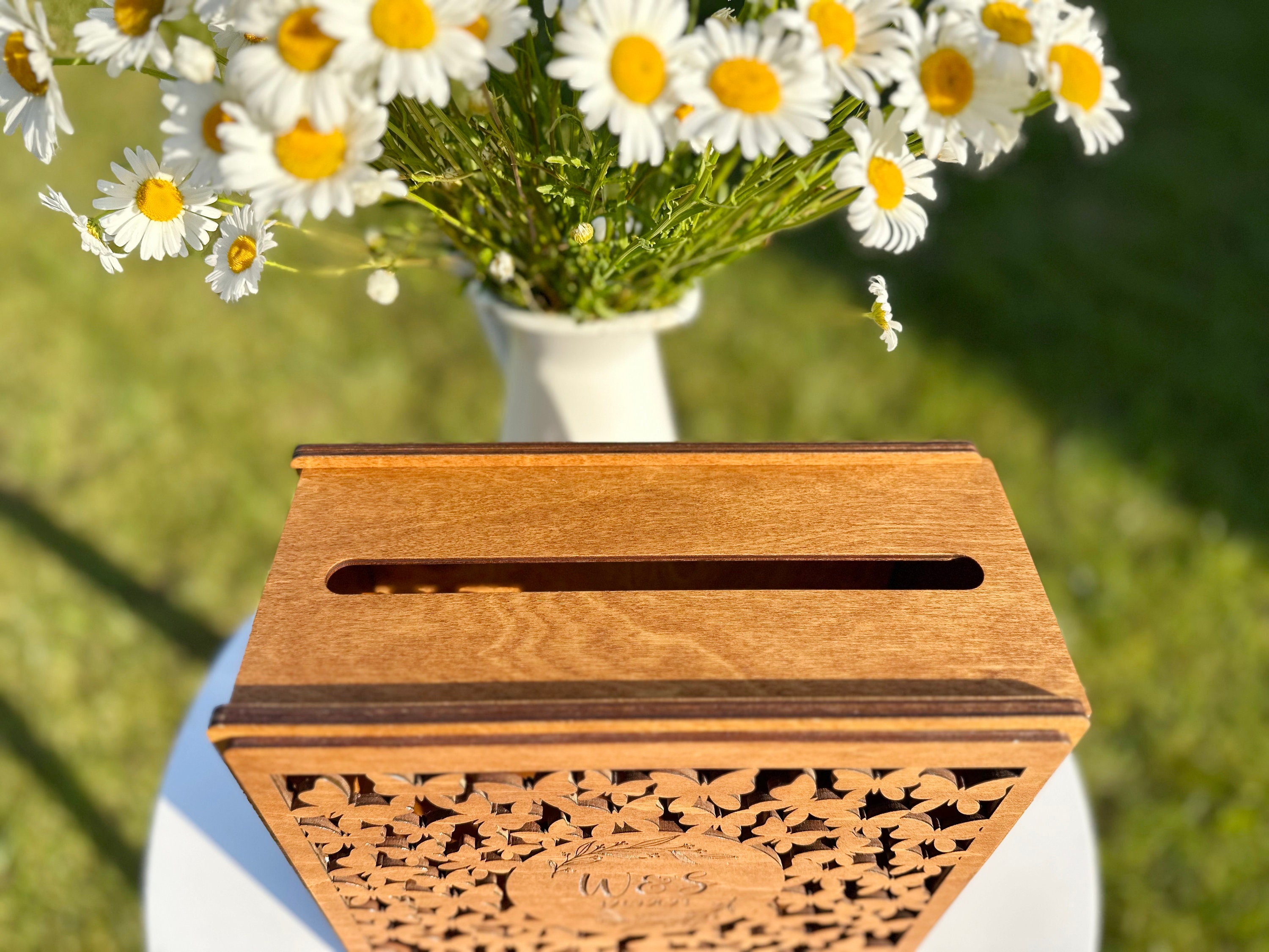 Personalized Wedding Card Box With Slot/custom Wedding Box for Cards ...