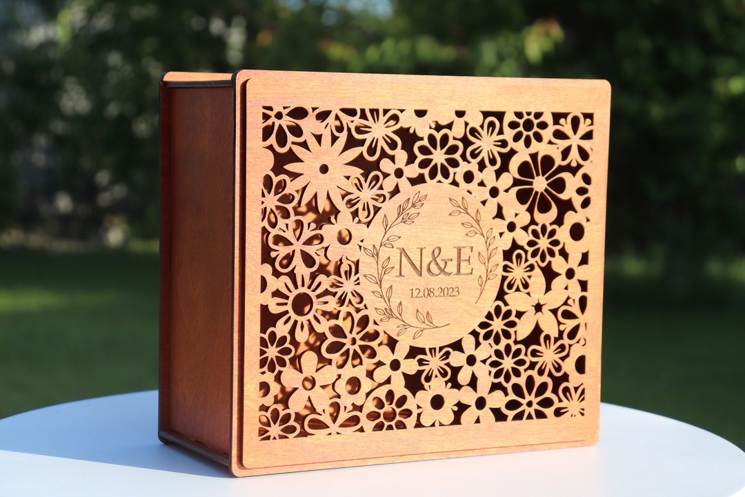 Custom Wedding Box for Cards-personalized Wedding Card Box With Slot ...