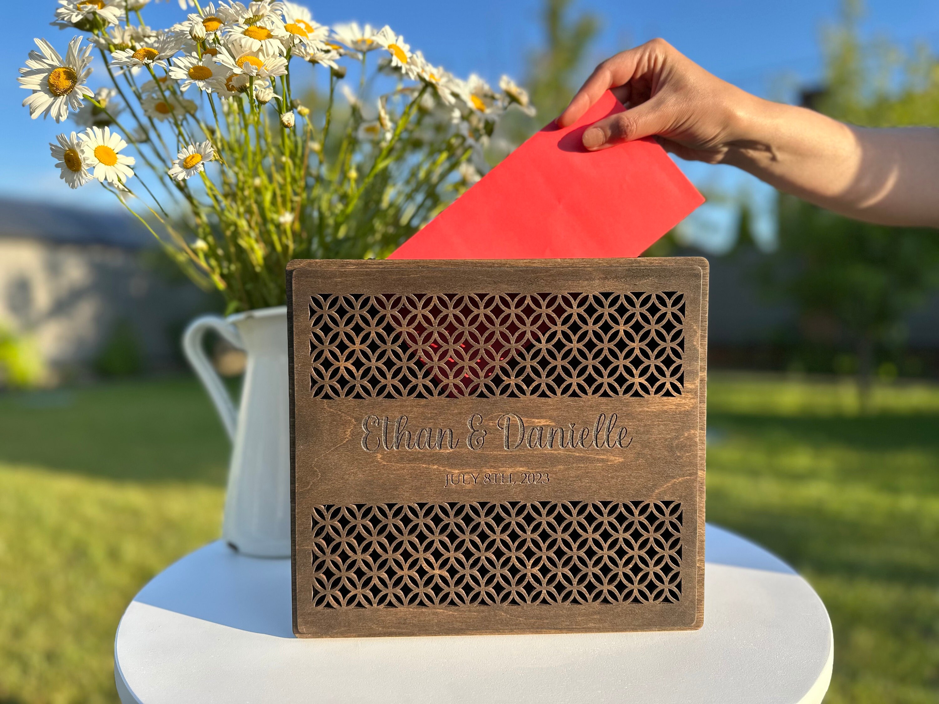 Personalized Wedding Card Box With Slot/custom Wedding Box for Cards ...