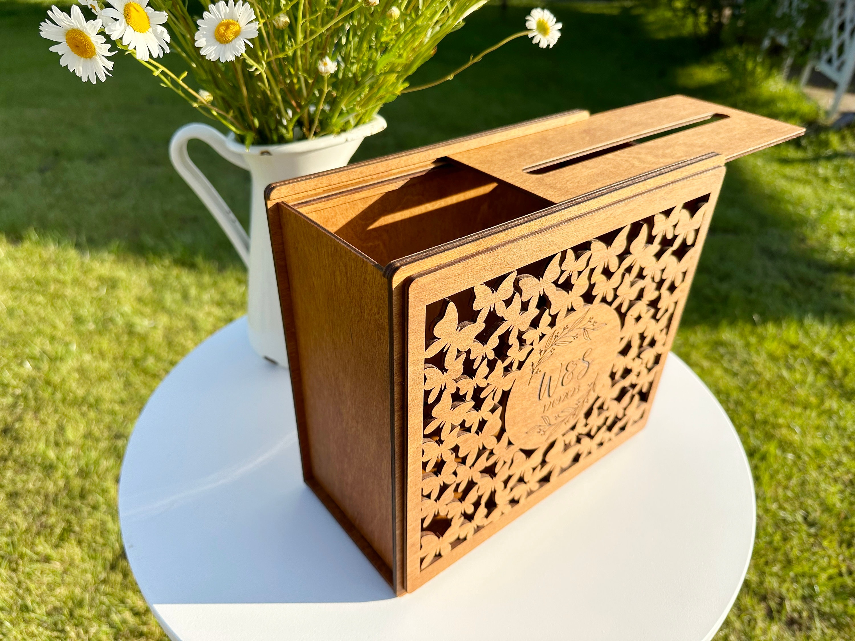 Personalized Wooden Wedding Box for Cards-card Box for Wedding-custom ...