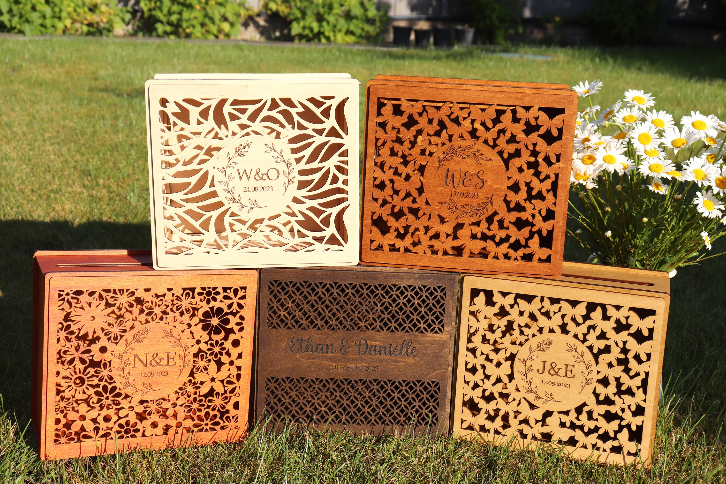 Personalized Wedding Card Box With Slot/custom Wedding Box for Cards ...