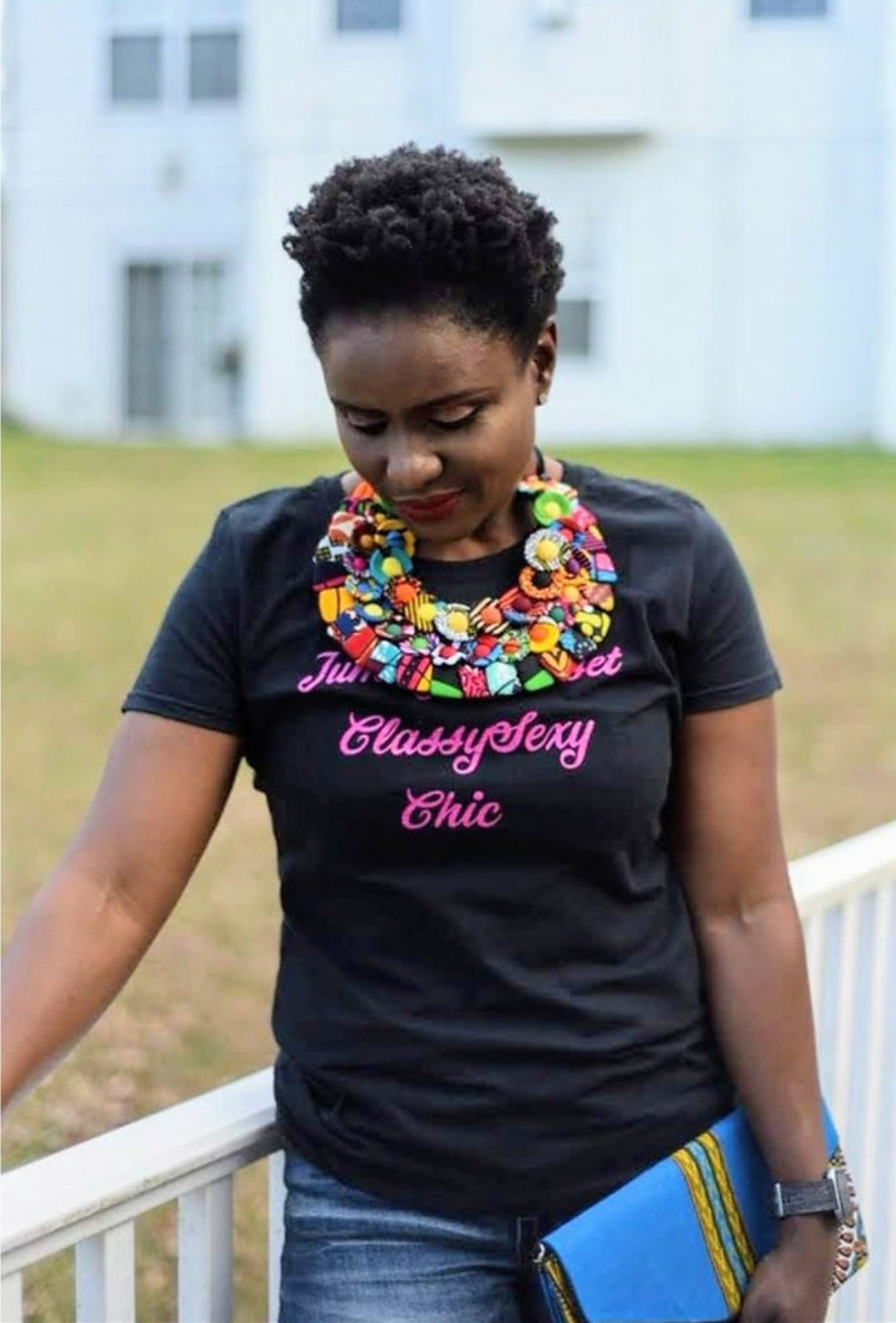 African Button Necklace - Multicolor - Etsy