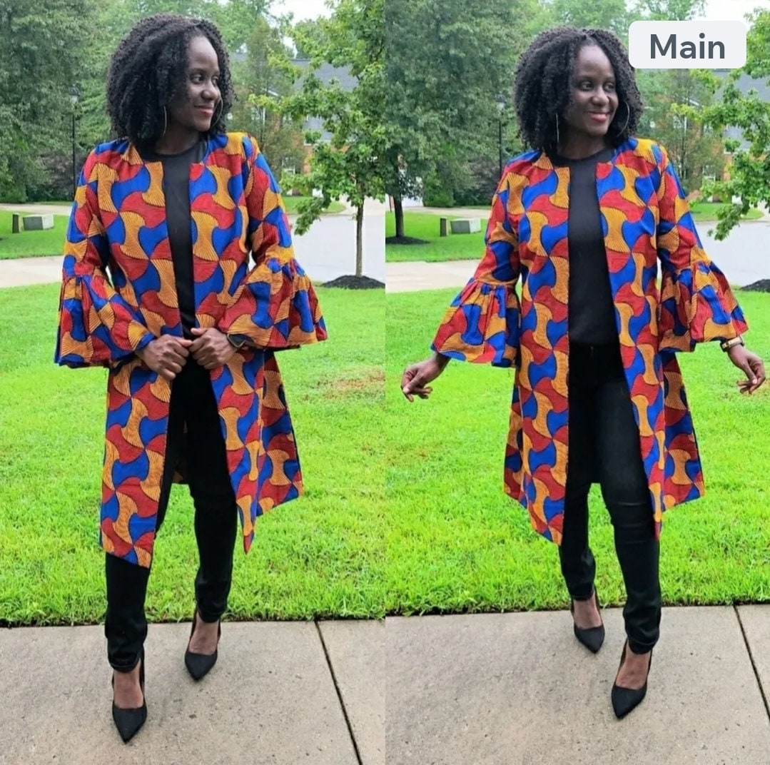 Ankara Kimono Jacket - Multi Color - Etsy