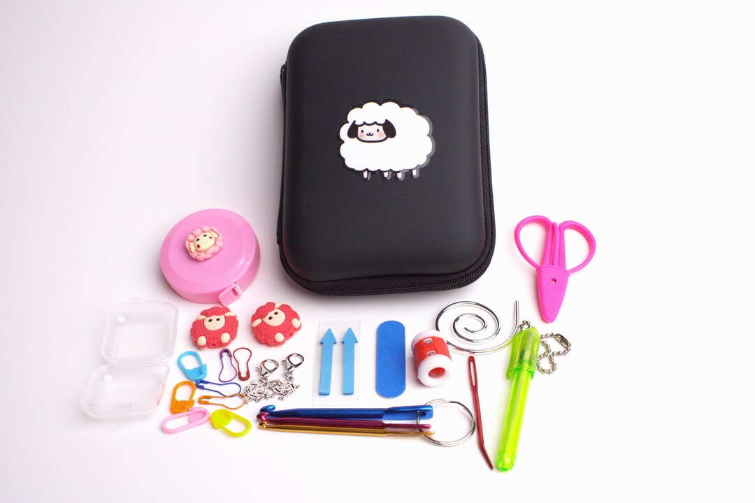 Adorable Sheep Knitting Kit Case Complete With Stitch Markers, Stitch ...