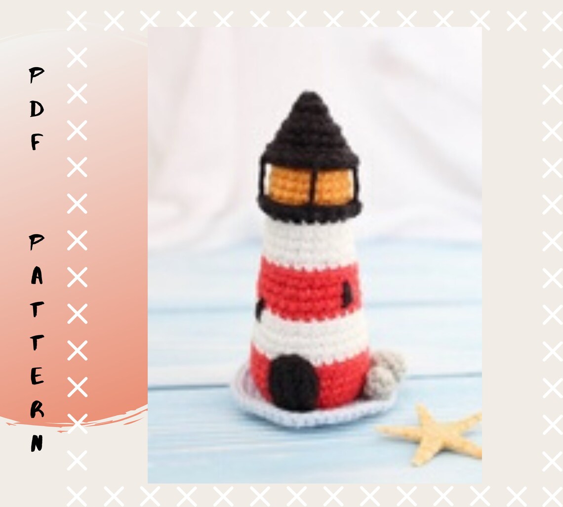 Pdf crochet lighthouse pattern/written pattern crochet | Etsy