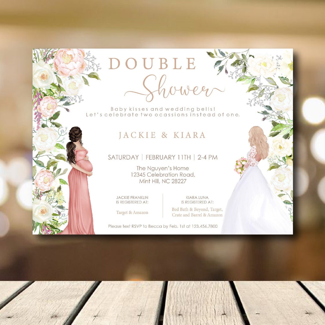 Combined Bridal and Baby Shower Invite, Bridal Shower and Baby Shower ...