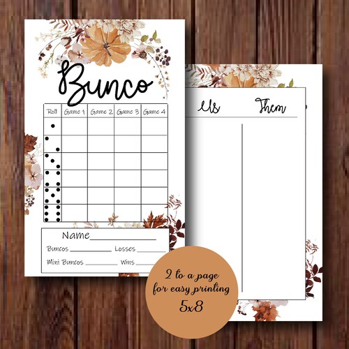 Fall Printable Bunco Bundle - Etsy