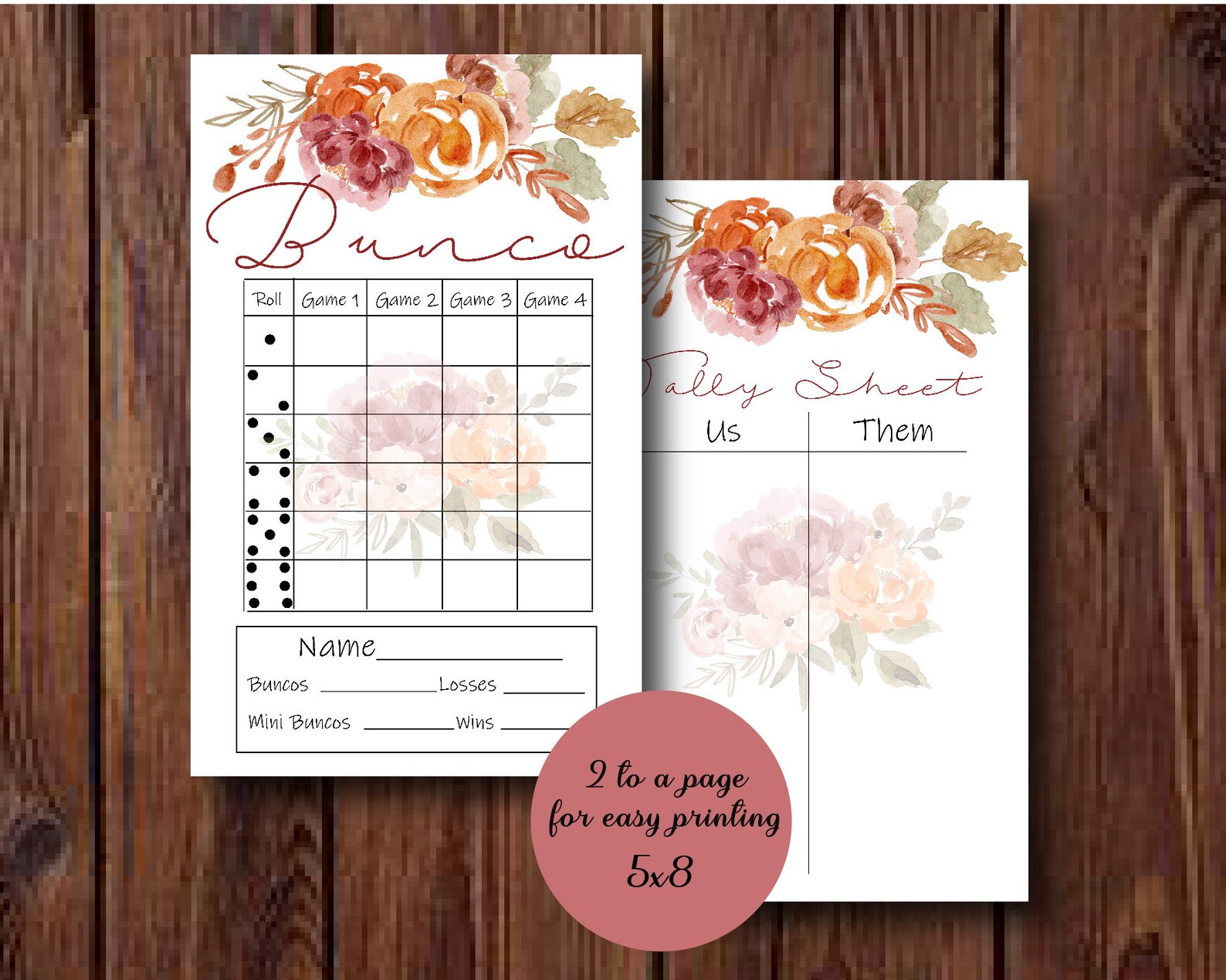 Autumn Bunco Cards Fall Bunco Set Fall Leaves Autumn - Etsy