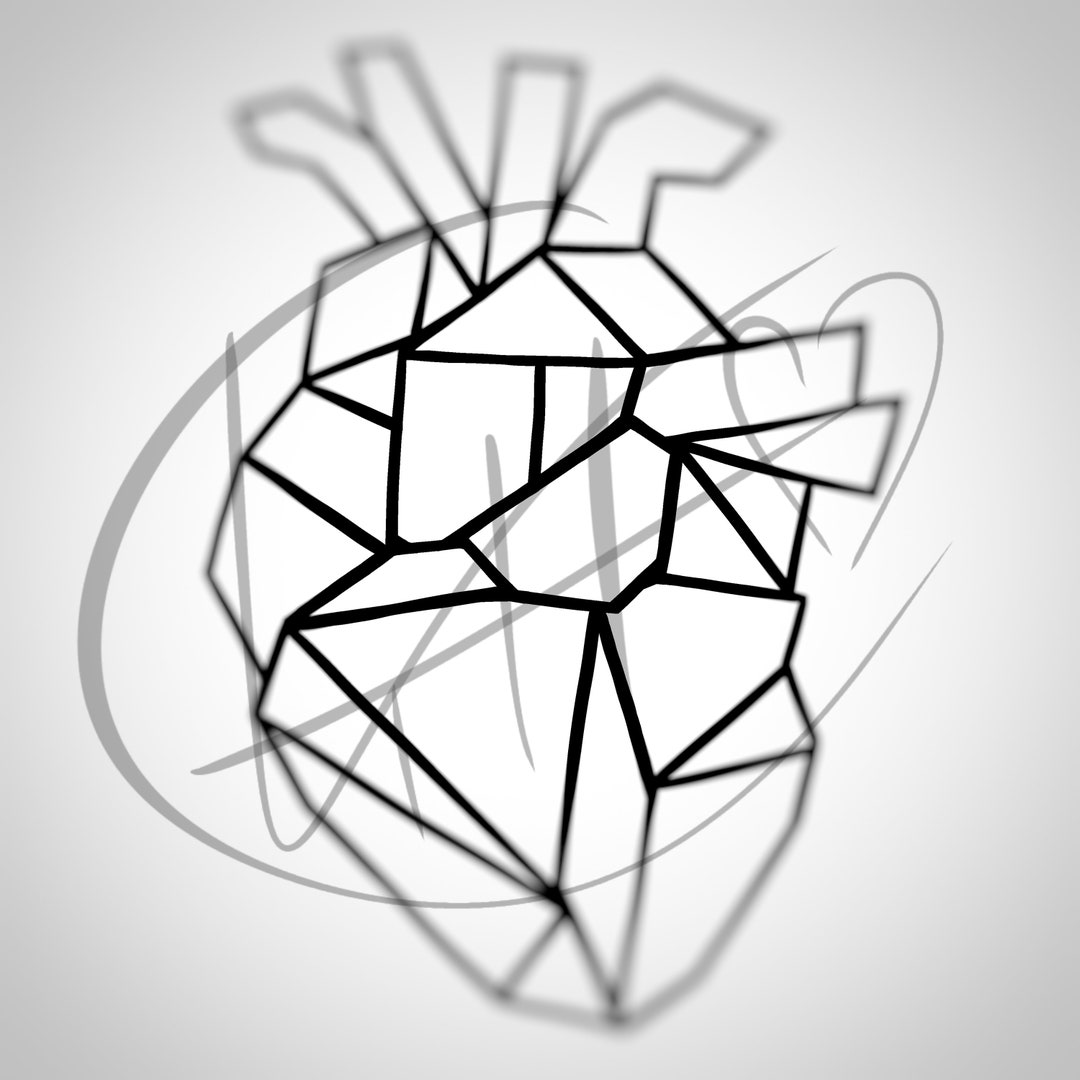 Geometric Heart Svg Digital Download, Shape, Geo, Decal, Sticker, Cute ...