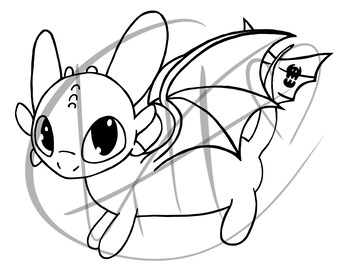 Toothless Outline