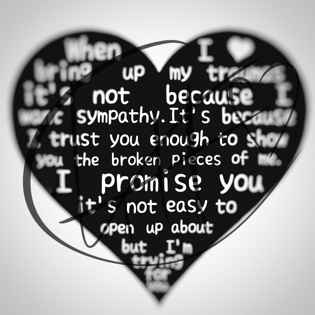 Trauma Quote V1 Svg - Digital Download, Beautiful, Trauma, Heart, Decal ...