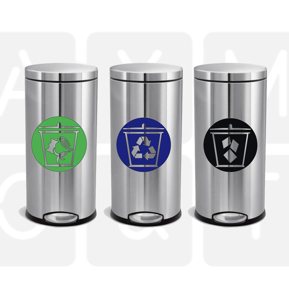 Garbage Decal / Recycle Decal / Compost Decal / Kitchen Trash - Etsy Canada