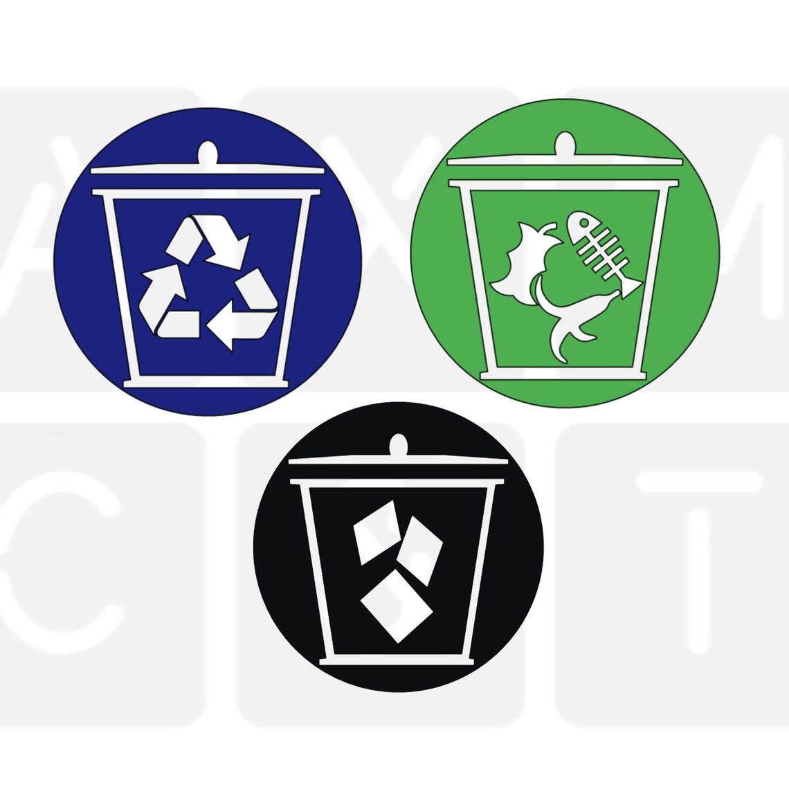 Garbage Decal / Recycle Decal / Compost Decal / Kitchen Trash - Etsy Canada