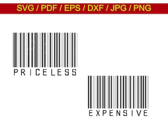 Priceless Barcode Svg - Etsy