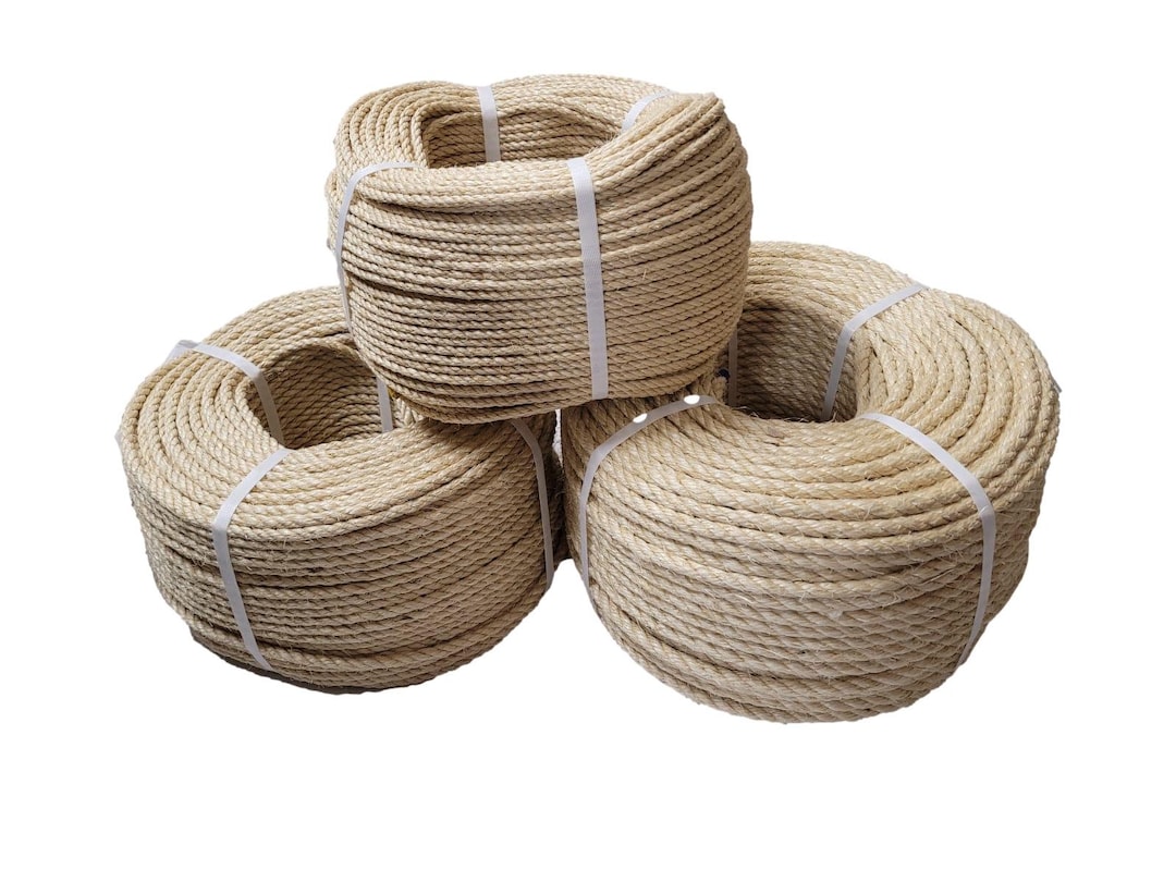 Natural Sisal Rope - 6mm - 8mm - 10mm 12mm Cat Scratching - Garden ...