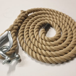24mm Synthetic Hemp Climbing Rope With Thimble and Shackle Kids ...