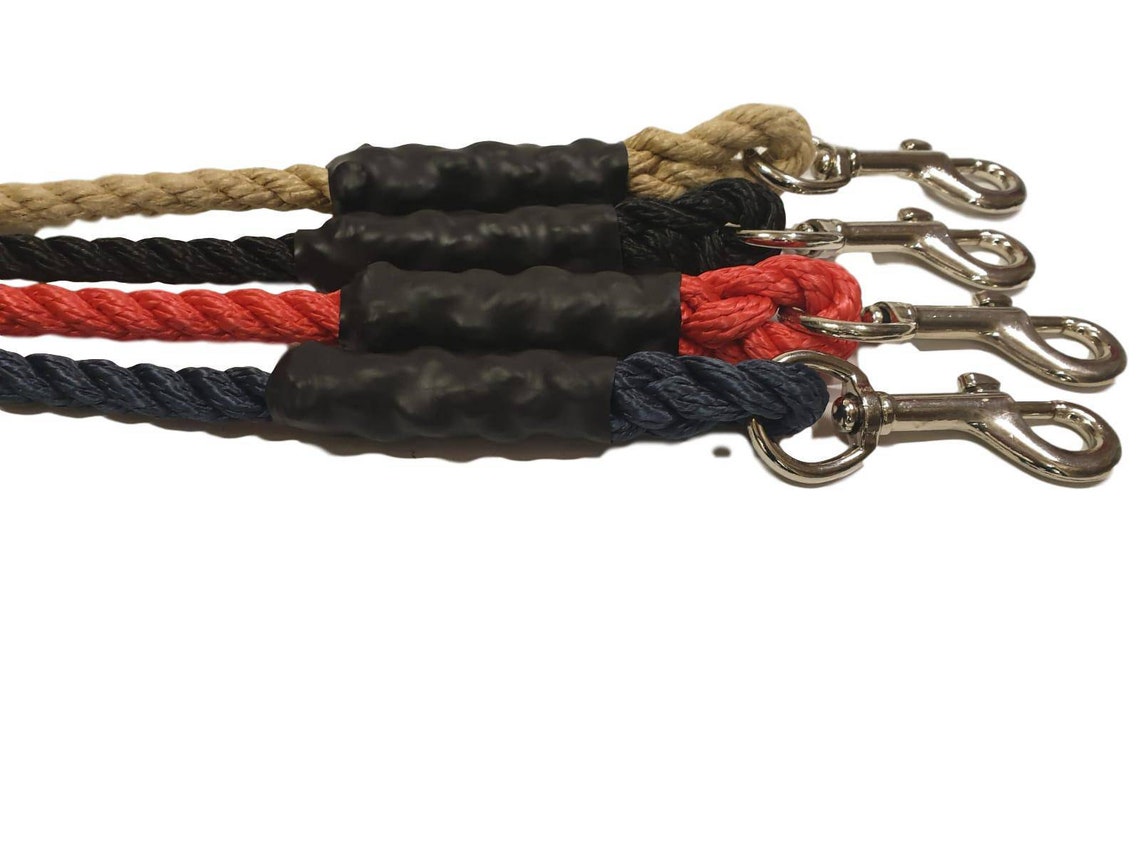 Handmade Rope Dog Lead 10mm Diameter - Choose Colour and Length - Navy ...