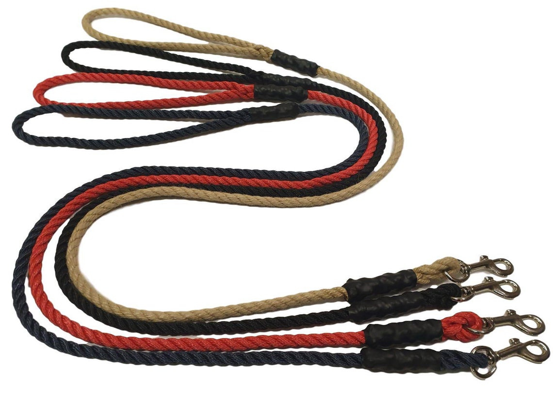 Handmade Rope Dog Lead 10mm Diameter - Choose Colour and Length - Navy ...