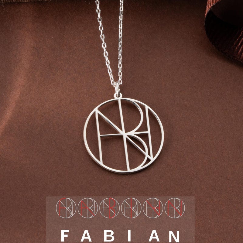 Family Inital Logo Necklace - Etsy