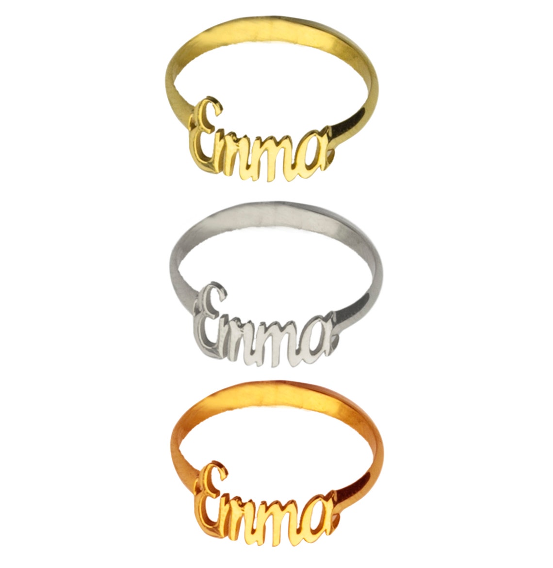 Custom Name Ring Children Name Ring Sterling Silver Ring | Etsy