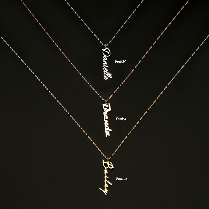 925 Sterling Silver Name Necklace Personalized Name Necklace Etsy