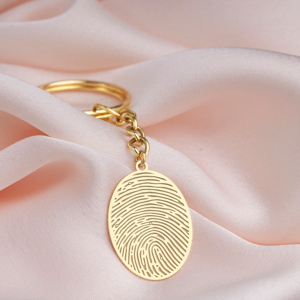 Fingerprint Keychain - Etsy