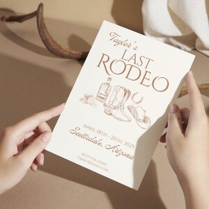 Last Rodeo Bachelorette Invitation Template | Digital Download Canva ...