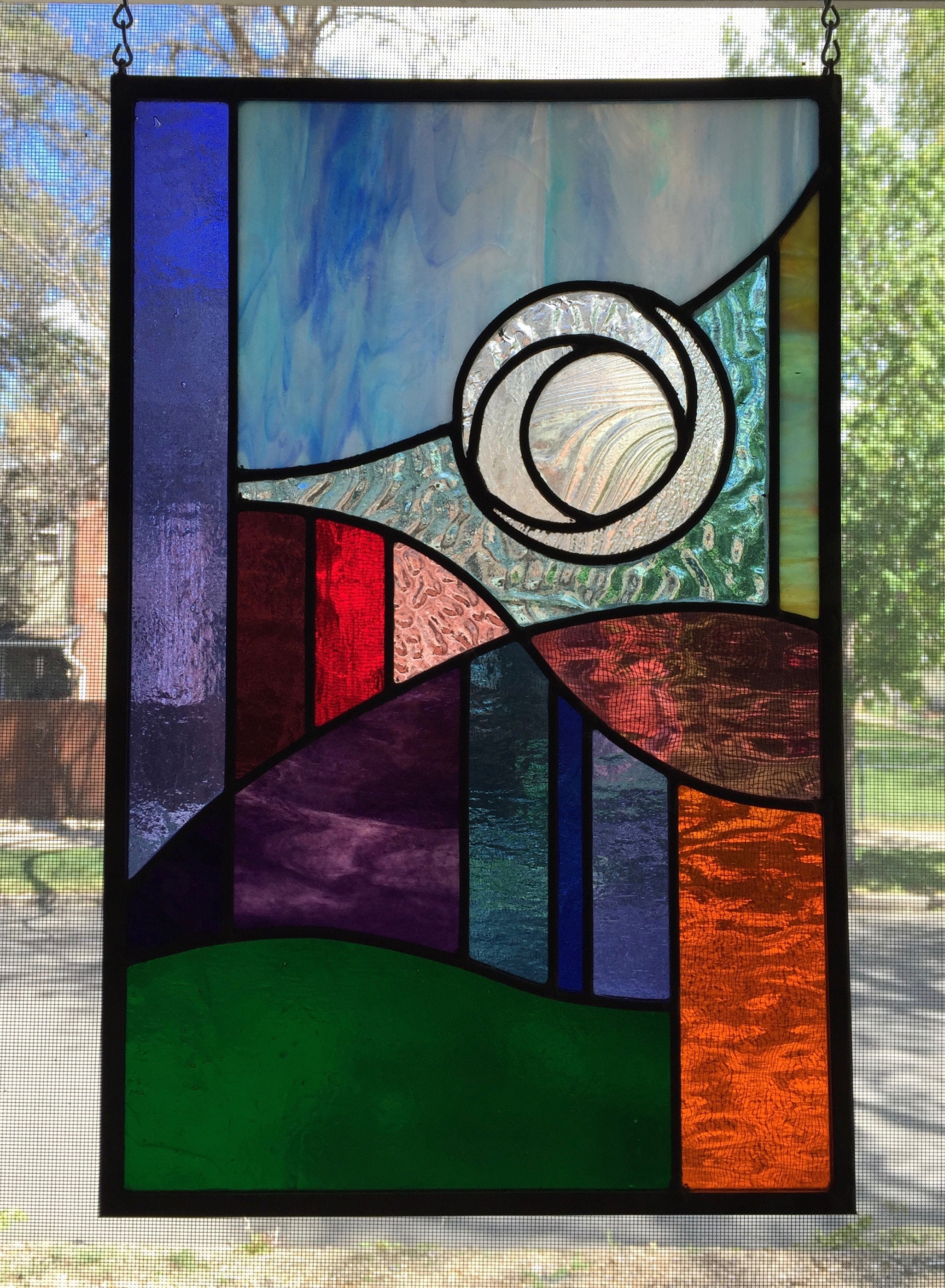 Luna Pattern. Full Moon Over Rolling Hills. - Etsy