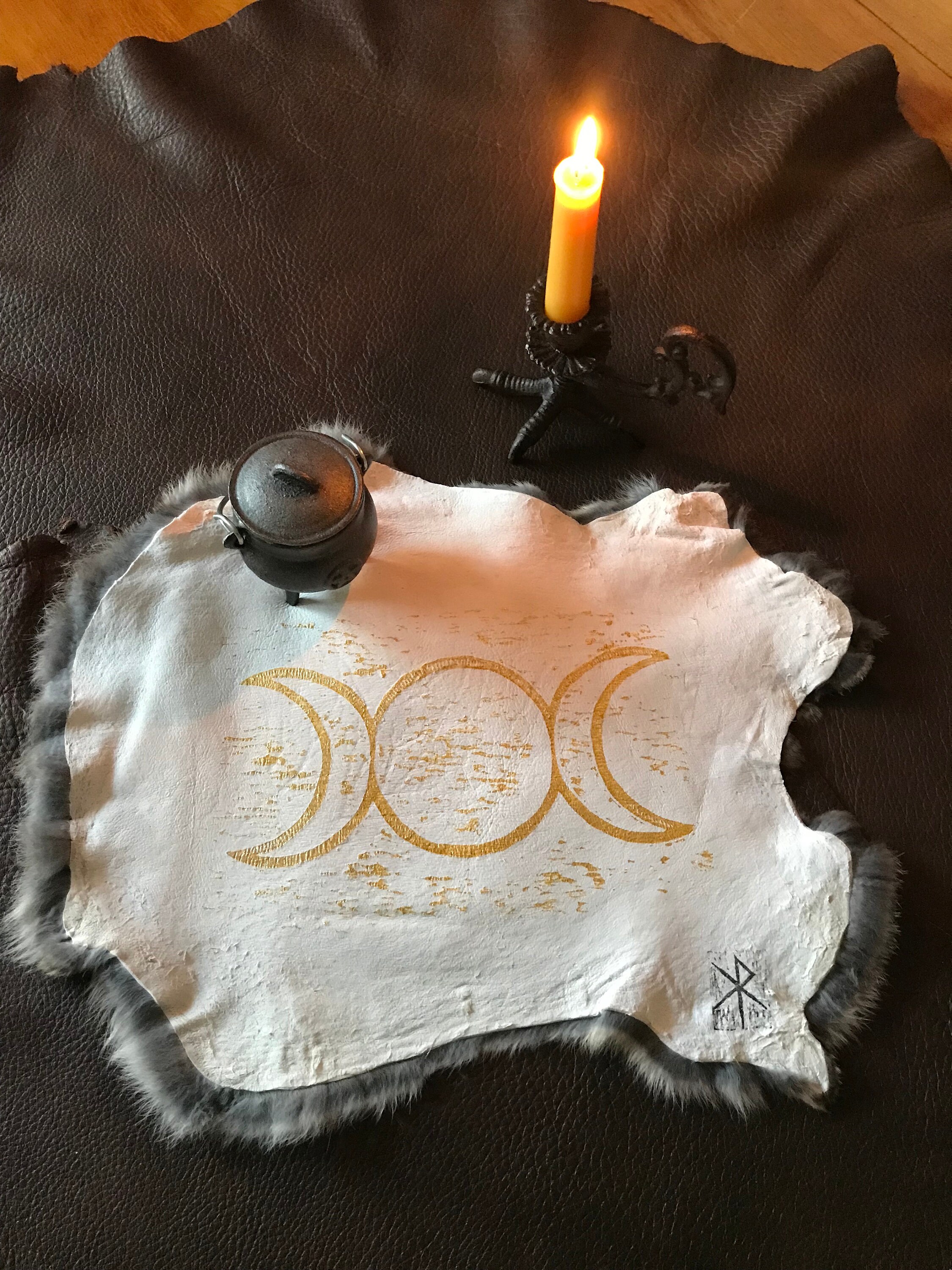Ritual Altar Cloth Wiccan Pagan Triple Goddess Ritual Rabbit - Etsy