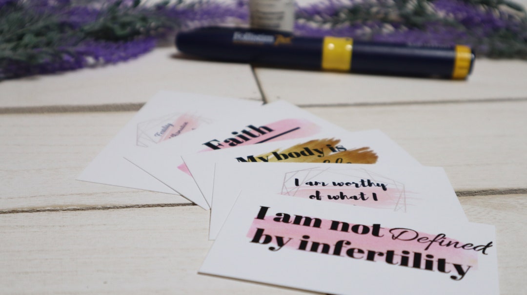Fertility Affirmation Cards Pink & Gold Edition- IVF Affirmation Cards ...