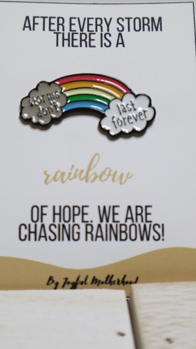 IVF Rainbow Enamel Pin- Fertility Gift- Miscarriage Gift- Ttc Enamel ...