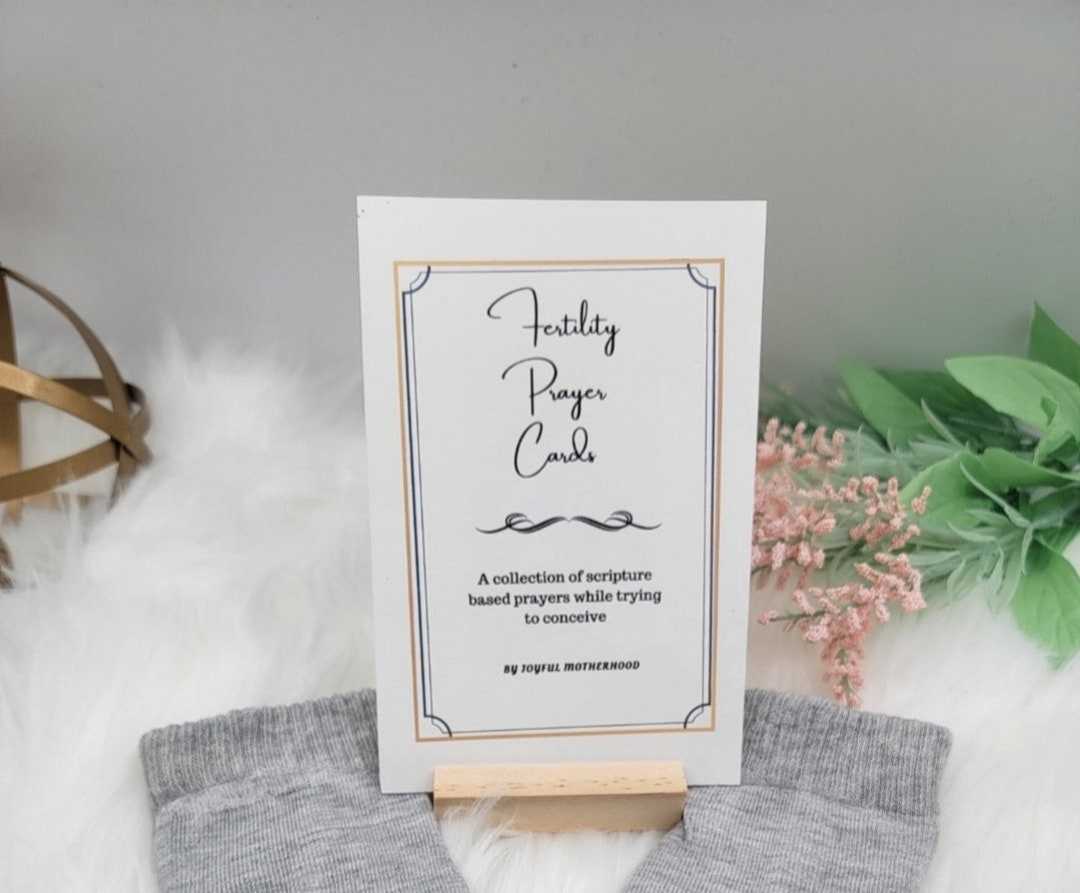 IVF Fertility Prayer Cards - TTC Gift - Christian Fertility Gift- Ivf ...