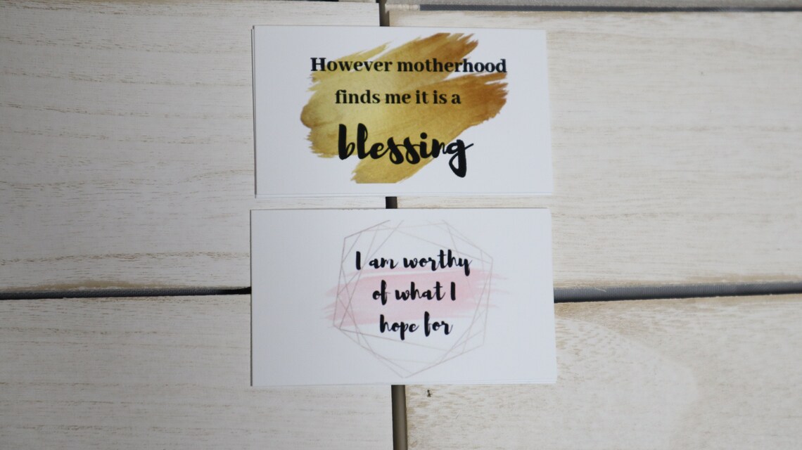 Fertility Affirmation Cards Pink & Gold Edition IVF | Etsy