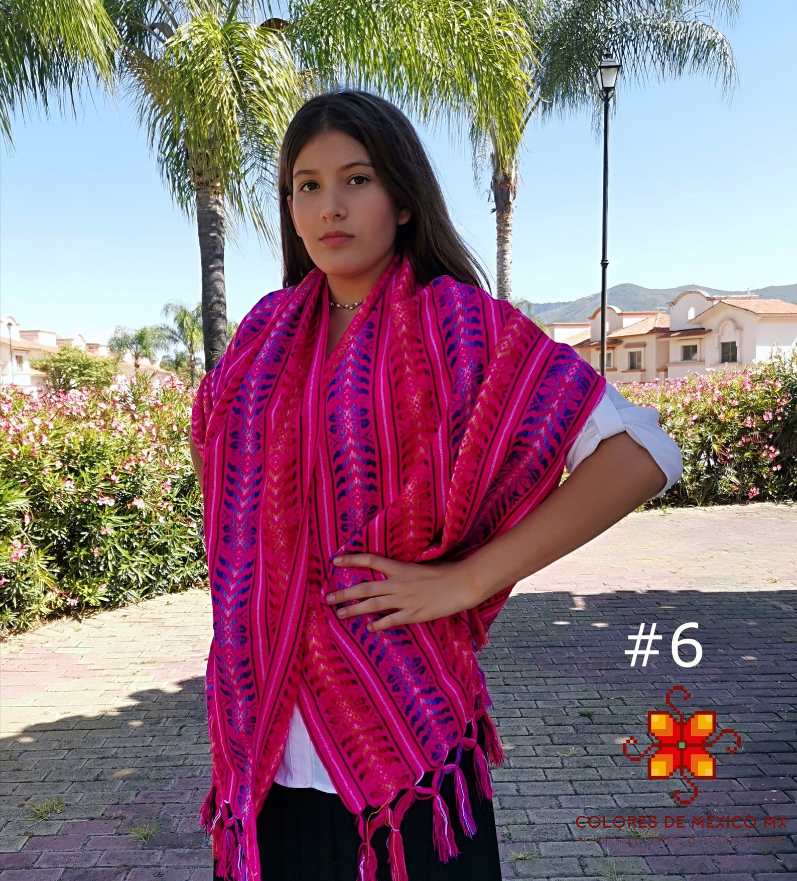 Mexican Shawl Traditional Rebozo - Pashmina Shawl - Mexican Poncho for ...
