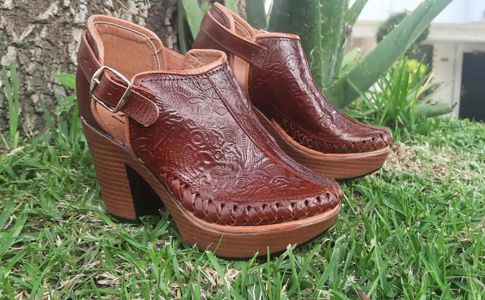 Leather Boots Platform Heel Mexican Ankle Boots Womens - Etsy