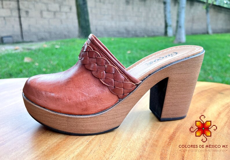 Leather Clogs Mexican Clogs Leather Shoes Platform Shoes - Etsy