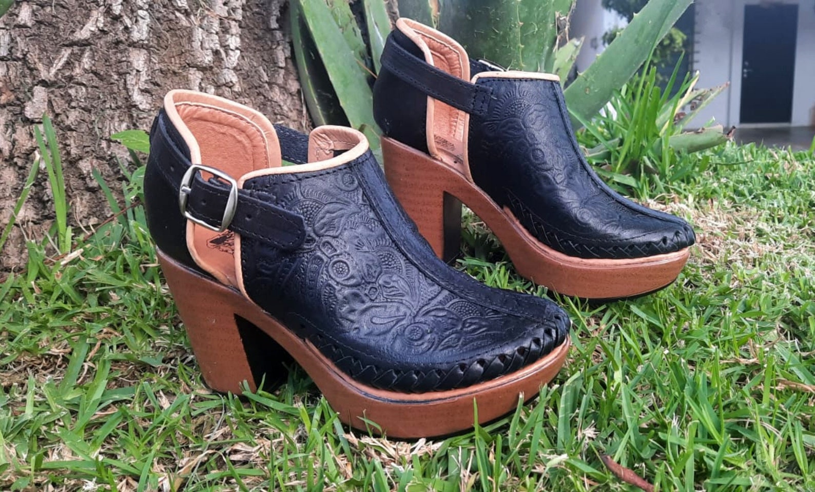 Leather Boots Platform Heel Mexican Ankle Boots Womens - Etsy