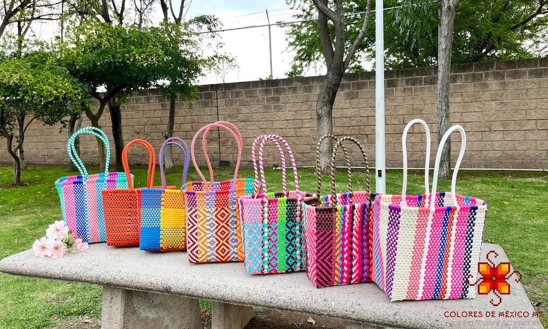 Handmade Plastic Bag Small Handycraft Bag Mexican Bag for - Etsy