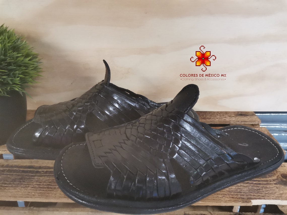 Mexican Leather Shoes Men. Handmade Sandals for Men. Formal Huarache ...