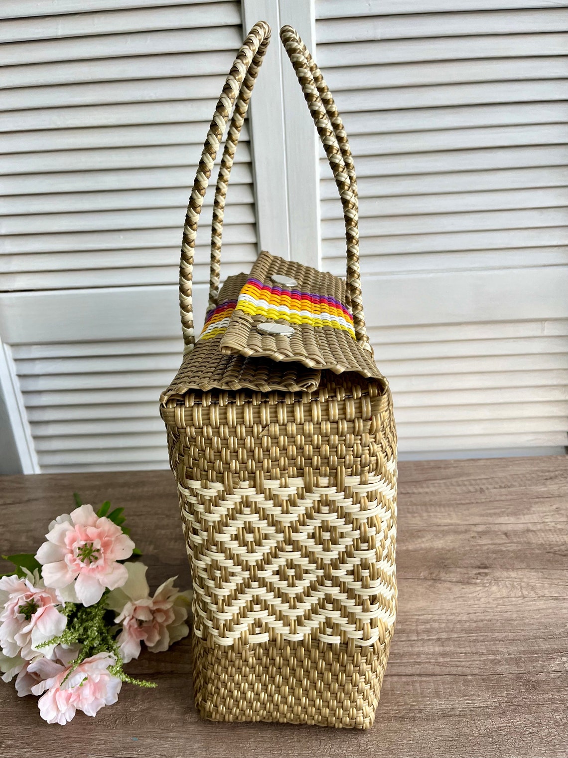 Recycled Plastic Tote Bag Medium - Handmade Plastic Bag - Handycraft ...