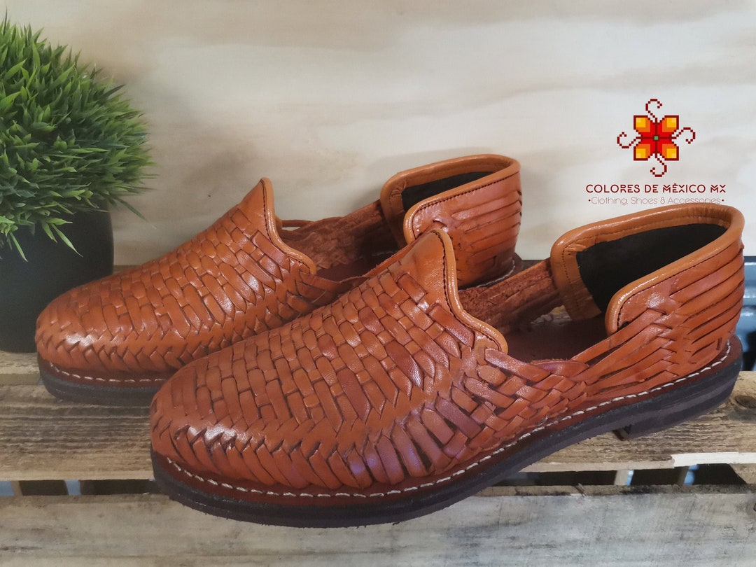 Mexican Leather Shoes Men. Handmade Shoes for Men. Formal Huarache for ...