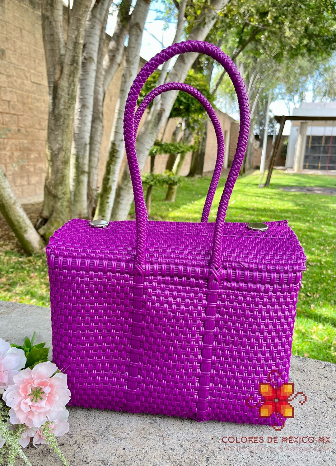 Recycled Plastic Tote Bag Medium- Handmade Plastic Bag - Handycraft Bag ...